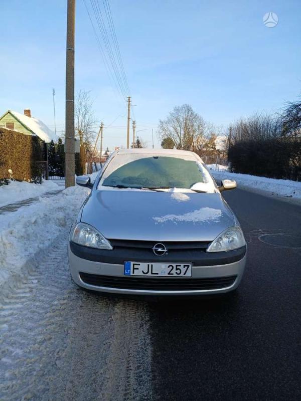 Grey Opel Corsa 2003 in Kedainiai, with an engine capacity of 1.20 L and mileage of 268 thousand km for 299 €, photo 5 on AUTOMOTO.COM.LV