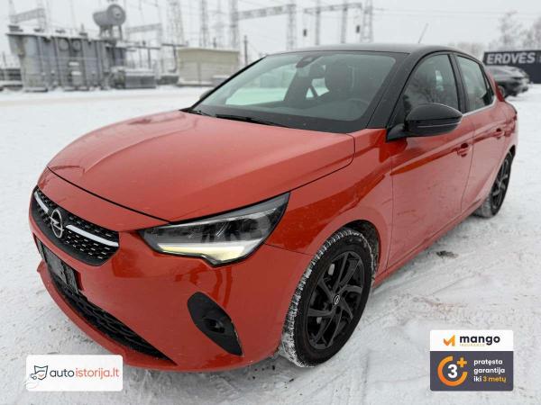 Orange Opel Corsa 2020 in Vilnius, with an engine capacity of 1.20 L and mileage of 63 thousand km for 11950 €, photo 1 on AUTOMOTO.COM.LV