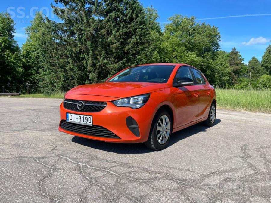 Orange Opel Corsa 2020 in Riga, with an engine capacity of 1.20 L and mileage of 70 thousand km for 9800 €, photo 1 on AUTOMOTO.COM.LV