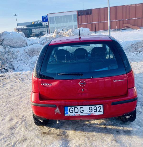 Red Opel Corsa 2005 in Klaipeda, with an engine capacity of 1.20 L and mileage of 169 thousand km for 990 €, photo 3 on AUTOMOTO.COM.LV