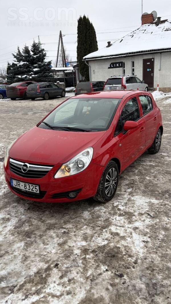 Red Opel Corsa 2007 in Riga, with an engine capacity of 1.20 L and mileage of 188 thousand km for 1200 €, photo 1 on AUTOMOTO.COM.LV