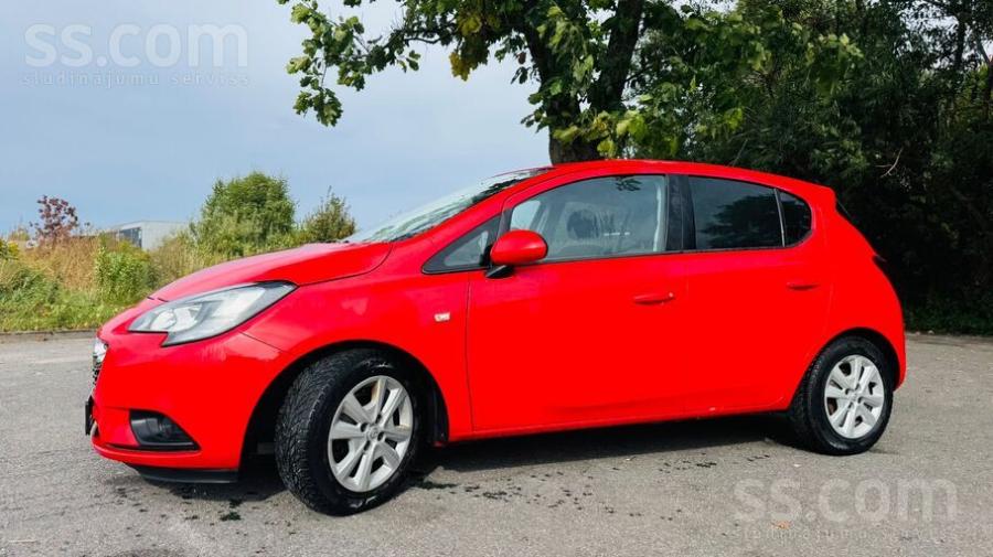 Red Opel Corsa 2016 in Riga, with an engine capacity of 1.40 L and mileage of 189 thousand km for 6550 €, photo 1 on AUTOMOTO.COM.LV