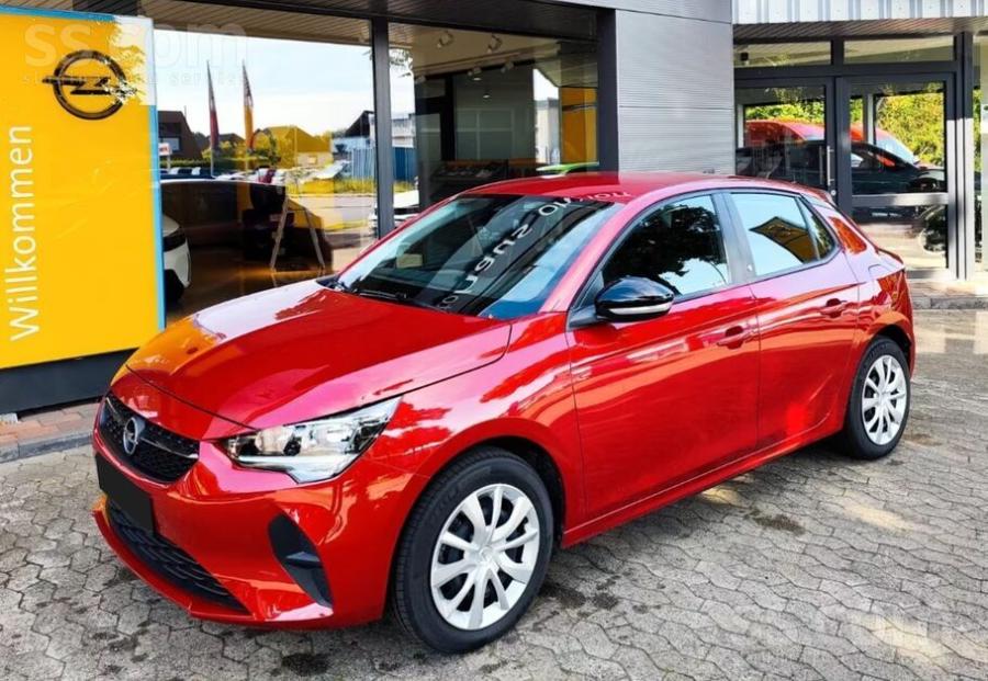 Red Opel Corsa 2021 in Riga, with an engine capacity of 1.40 L and mileage of 39 thousand km for 15300 €, photo 1 on AUTOMOTO.COM.LV