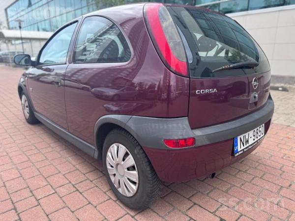 Violet Opel Corsa 2003 in Riga, with an engine capacity of 1.00 L and mileage of 0 thousand km for 1200 €, photo 7 on AUTOMOTO.COM.LV