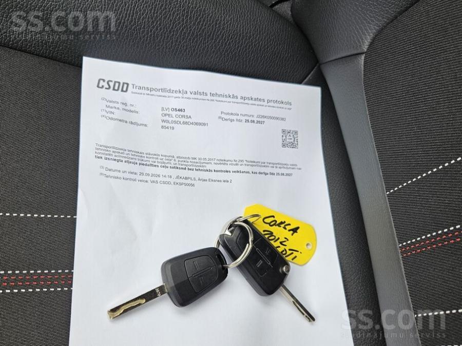 Balts Opel Corsa 2012 Jēkabpils, ar dzinēja tilpumu 1.30 L un nobraukumu 86 tūkst. km par 4690 €, foto 32 vietnē AUTOMOTO.COM.LV