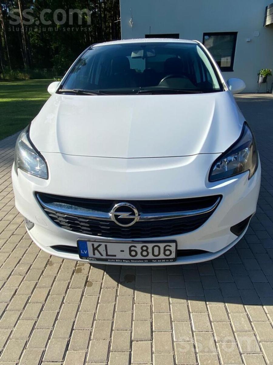 White Opel Corsa 2016 in Riga, with an engine capacity of 1.40 L and mileage of 191 thousand km for 4890 €, photo 1 on AUTOMOTO.COM.LV