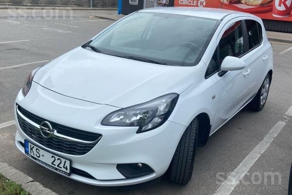 White Opel Corsa 2017 in Riga, with an engine capacity of 1.30 L and mileage of 79 thousand km for 7865 €, photo 1 on AUTOMOTO.COM.LV