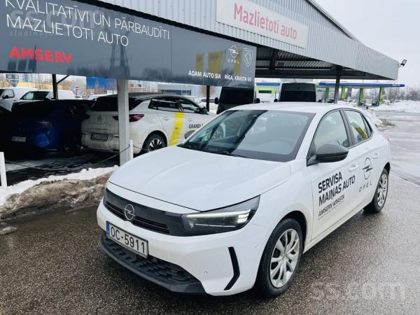 White Opel Corsa 2025 in Riga, with an engine capacity of 1.20 L and mileage of 10 thousand km for 20500 €, photo 1 on AUTOMOTO.COM.LV