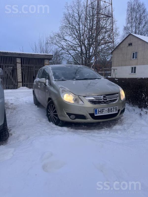 Yellow Opel Corsa 2008 in Kuldiga, with an engine capacity of 1.30 L and mileage of 0 thousand km for 1400 €, photo 1 on AUTOMOTO.COM.LV