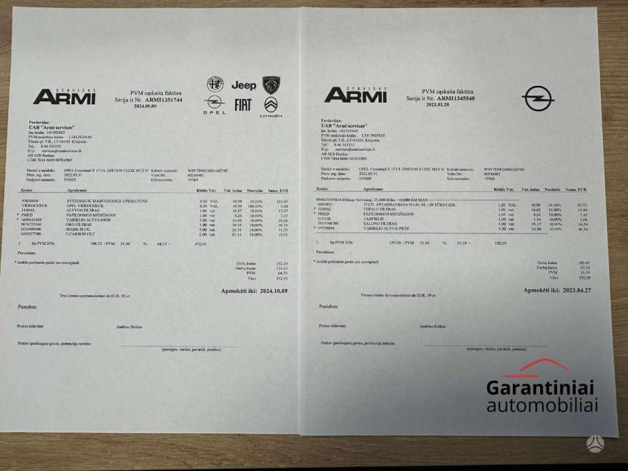 Grey Opel Crossland 2022 in Vilnius, with an engine capacity of 1.20 L and mileage of 59 thousand km for 10950 €, photo 26 on AUTOMOTO.COM.LV