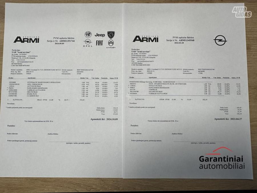 Серый Опель Crossland 2022 в Авиженяй, объемом двигателя 1.20 л и пробегом 59 тыс. км за 10950 €, фото 26 на AUTOMOTO.COM.LV