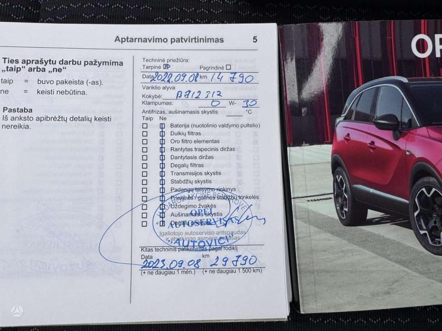 Pelēks Opel Crossland 2022 Viļņa, ar dzinēja tilpumu 1.20 L un nobraukumu 65 tūkst. km par 12950 €, foto 28 vietnē AUTOMOTO.COM.LV