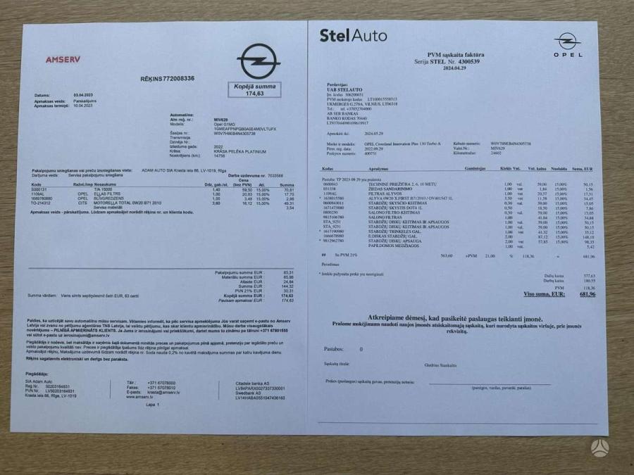 Grey Opel Crossland 2022 in Vilnius, with an engine capacity of 1.20 L and mileage of 36 thousand km for 13950 €, photo 31 on AUTOMOTO.COM.LV