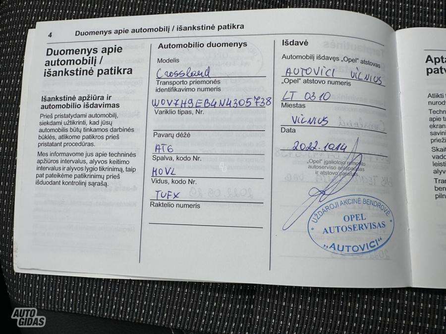 Pelēks Opel Crossland 2022 Avižieniai, ar dzinēja tilpumu 1.20 L un nobraukumu 36 tūkst. km par 13500 €, foto 30 vietnē AUTOMOTO.COM.LV