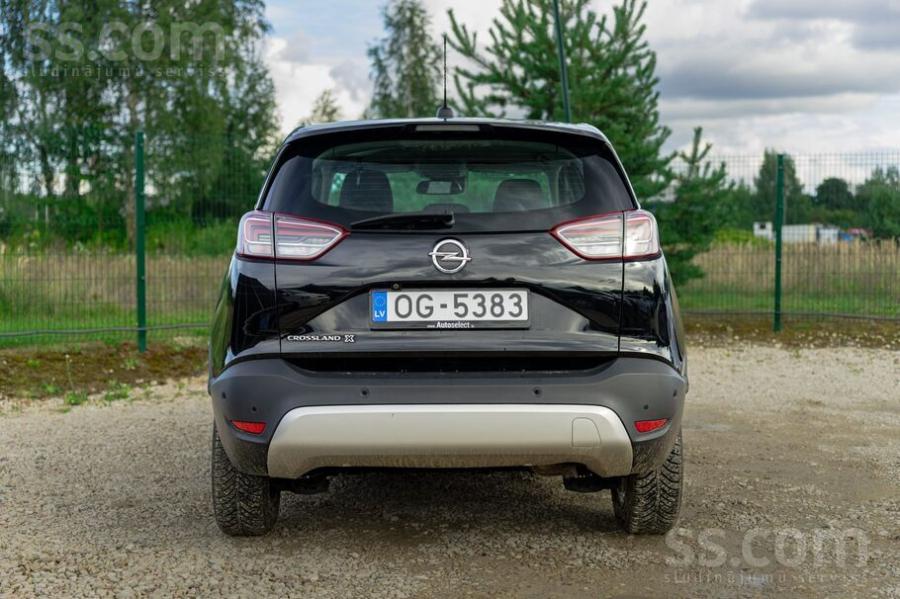 Black Opel Crossland X 2020 in Riga, with an engine capacity of 1.20 L and mileage of 158 thousand km for 9900 €, photo 5 on AUTOMOTO.COM.LV