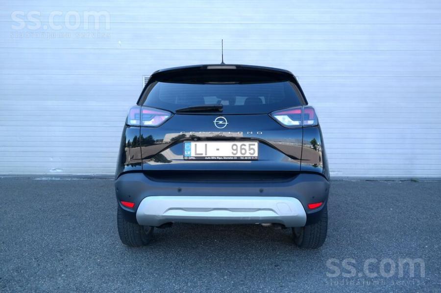Black Opel Crossland X 2021 in Riga, with an engine capacity of 1.20 L and mileage of 84 thousand km for 13500 €, photo 7 on AUTOMOTO.COM.LV