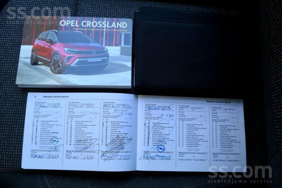 Black Opel Crossland X 2021 in Riga, with an engine capacity of 1.20 L and mileage of 84 thousand km for 13500 €, photo 12 on AUTOMOTO.COM.LV