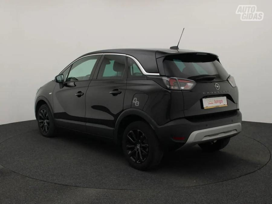 Black Opel Crossland X 2021 in Vilnius, with an engine capacity of 1.20 L and mileage of 124 thousand km for 10999 €, photo 8 on AUTOMOTO.COM.LV