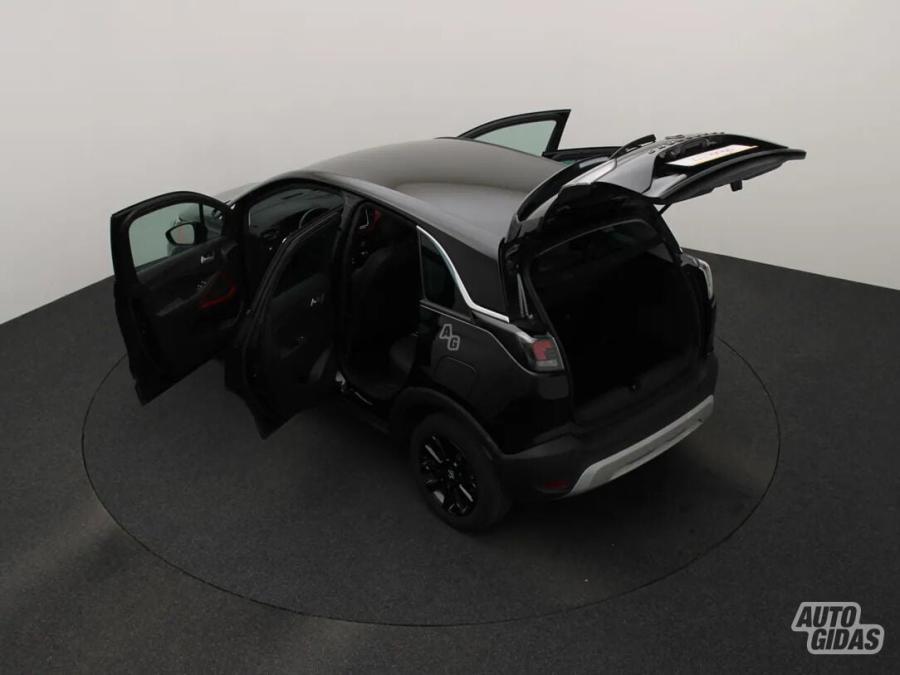 Black Opel Crossland X 2021 in Vilnius, with an engine capacity of 1.20 L and mileage of 124 thousand km for 10999 €, photo 14 on AUTOMOTO.COM.LV