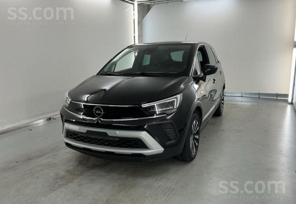 Black Opel Crossland X 2023 in Jelgava, with an engine capacity of 1.20 L and mileage of 105 thousand km for 12900 €, photo 1 on AUTOMOTO.COM.LV