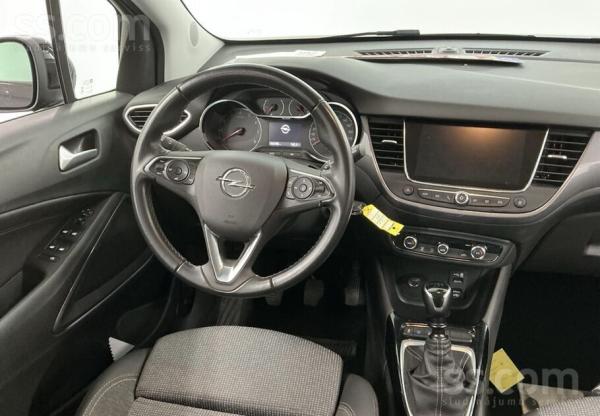 Black Opel Crossland X 2023 in Jelgava, with an engine capacity of 1.20 L and mileage of 105 thousand km for 12900 €, photo 3 on AUTOMOTO.COM.LV
