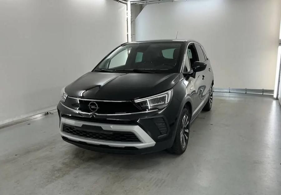 Black Opel Crossland X 2023 in Jelgava, with an engine capacity of 1.20 L and mileage of 105 thousand km for 12900 €, photo 1 on AUTOMOTO.COM.LV