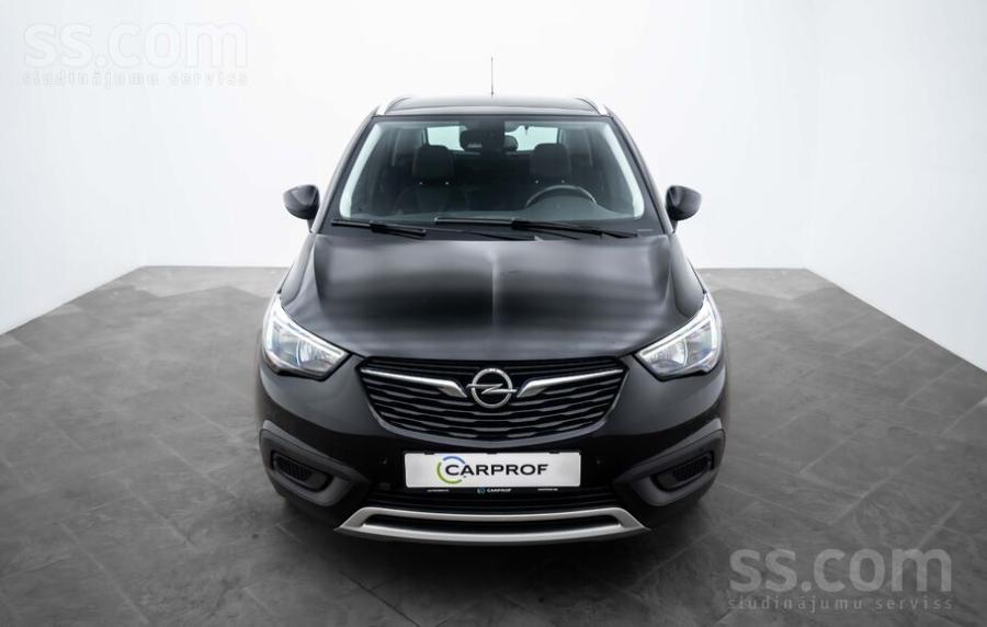 Black Opel Crossland X 2018 in Tallinn, with an engine capacity of 1.20 L and mileage of 86 thousand km for 11499 €, photo 2 on AUTOMOTO.COM.LV