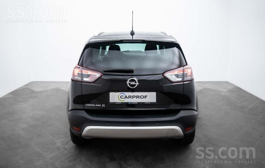 Black Opel Crossland X 2018 in Tallinn, with an engine capacity of 1.20 L and mileage of 86 thousand km for 11499 €, photo 5 on AUTOMOTO.COM.LV