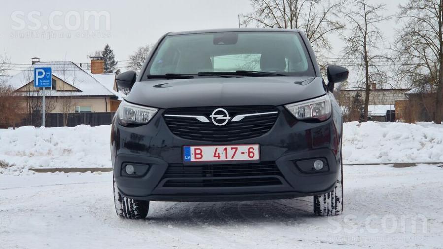 Black Opel Crossland X 2018 in Jelgava, with an engine capacity of 1.20 L and mileage of 101 thousand km for 8950 €, photo 15 on AUTOMOTO.COM.LV