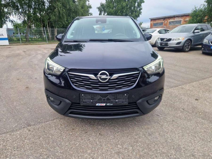 Blue Opel Crossland X 2017 in Ukmerge, with an engine capacity of 1.56 L and mileage of 128 thousand km for 7650 €, photo 3 on AUTOMOTO.COM.LV