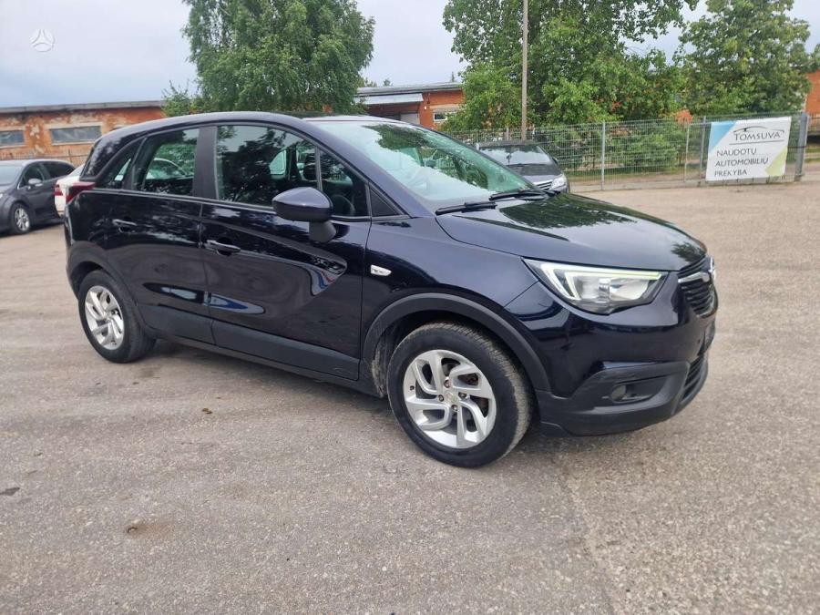 Blue Opel Crossland X 2017 in Ukmerge, with an engine capacity of 1.56 L and mileage of 128 thousand km for 7650 €, photo 5 on AUTOMOTO.COM.LV