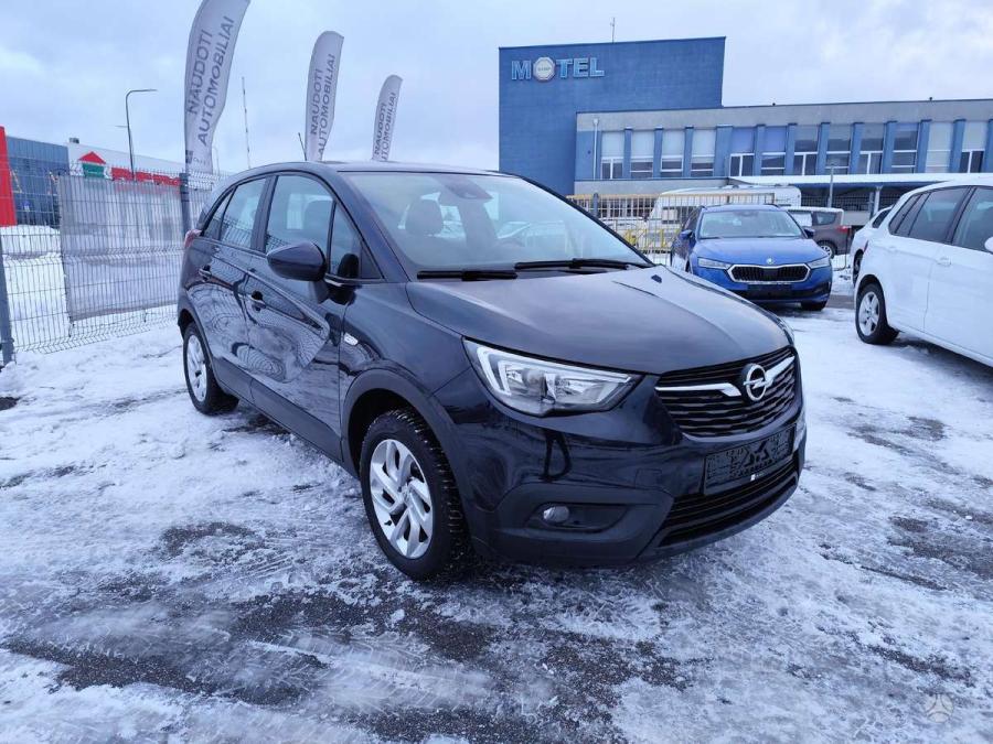 Blue Opel Crossland X 2018 in Kaunas, with an engine capacity of 1.20 L and mileage of 191 thousand km for 6450 €, photo 3 on AUTOMOTO.COM.LV