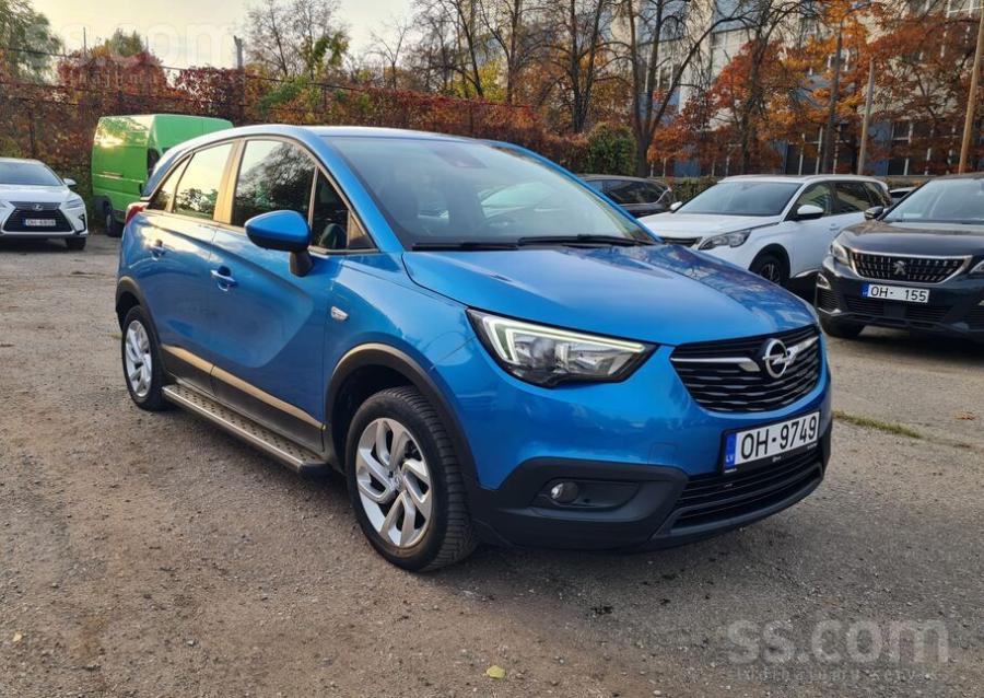 Blue Opel Crossland X 2018 in Jelgava, with an engine capacity of 1.20 L and mileage of 0 thousand km for 8990 €, photo 4 on AUTOMOTO.COM.LV