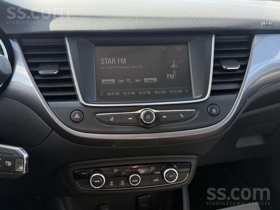 Blue Opel Crossland X 2018 in Liepaja, with an engine capacity of 1.20 L and mileage of 153 thousand km for 6200 €, photo 22 on AUTOMOTO.COM.LV