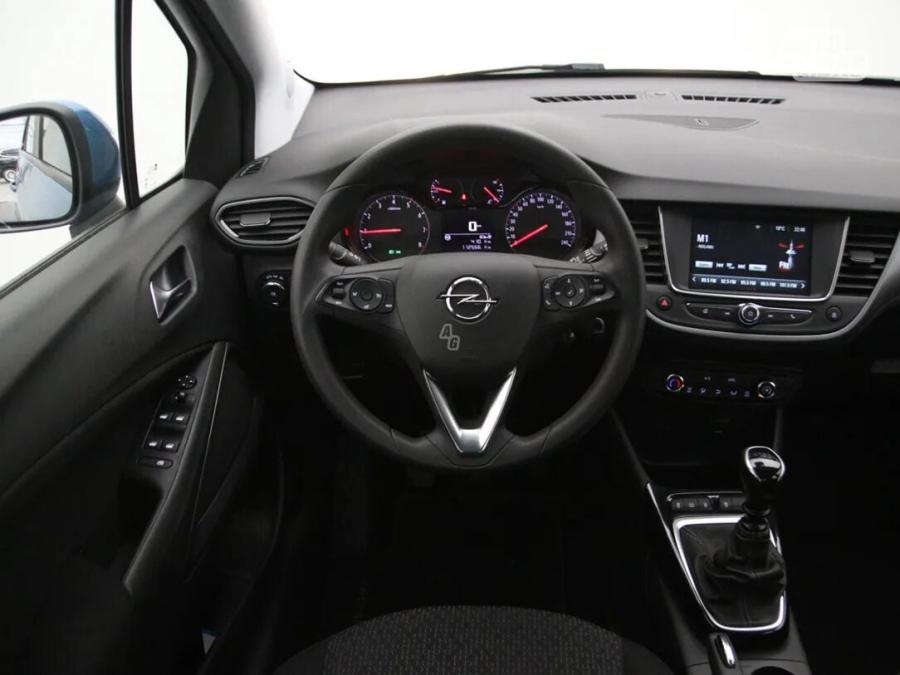 Blue Opel Crossland X 2020 in Vilnius, with an engine capacity of 1.20 L and mileage of 113 thousand km for 9499 €, photo 18 on AUTOMOTO.COM.LV