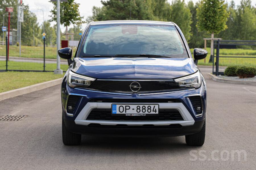 Blue Opel Crossland X 2021 in Jelgava, with an engine capacity of 1.20 L and mileage of 0 thousand km for 13350 €, photo 3 on AUTOMOTO.COM.LV