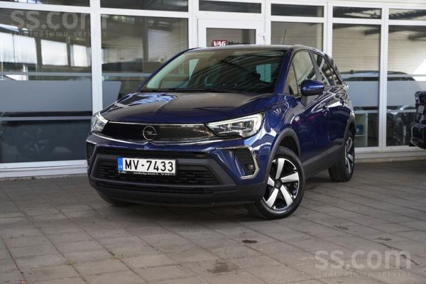 Blue Opel Crossland X 2021 in Riga, with an engine capacity of 1.20 L and mileage of 128 thousand km for 9990 €, photo 1 on AUTOMOTO.COM.LV