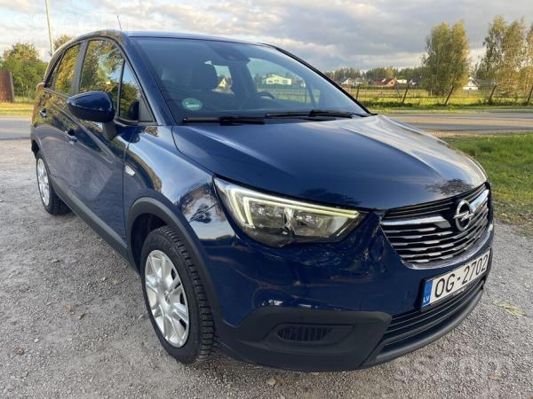 Blue Opel Crossland X 2019 in Riga, with an engine capacity of 1.20 L and mileage of 213 thousand km for 7990 €, photo 7 on AUTOMOTO.COM.LV