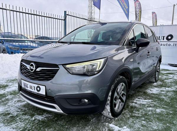 Grey Opel Crossland X 2018 in Panevezys, with an engine capacity of 1.20 L and mileage of 146 thousand km for 8300 €, photo 1 on AUTOMOTO.COM.LV