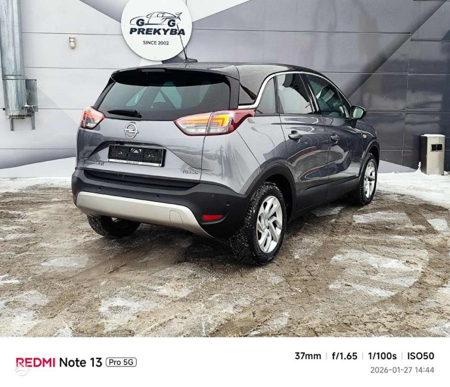 Grey Opel Crossland X 2018 in Kaunas, with an engine capacity of 1.20 L and mileage of 95 thousand km for 9950 €, photo 9 on AUTOMOTO.COM.LV