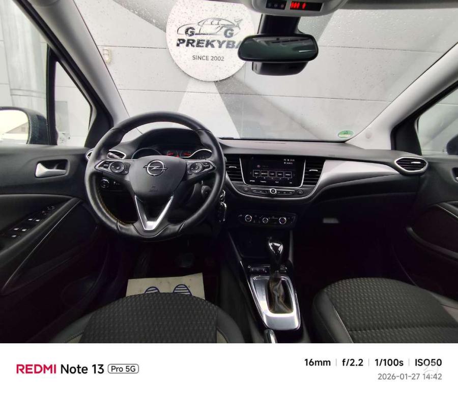 Grey Opel Crossland X 2018 in Kaunas, with an engine capacity of 1.20 L and mileage of 95 thousand km for 9950 €, photo 13 on AUTOMOTO.COM.LV