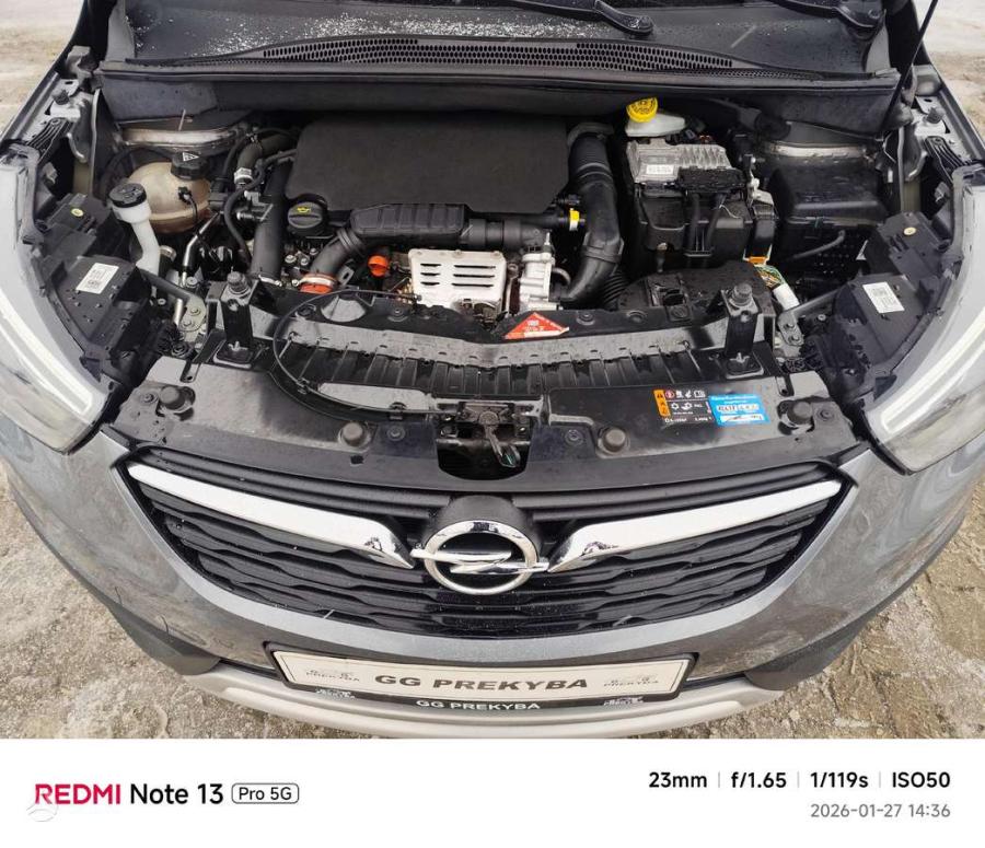 Grey Opel Crossland X 2018 in Kaunas, with an engine capacity of 1.20 L and mileage of 95 thousand km for 9950 €, photo 22 on AUTOMOTO.COM.LV