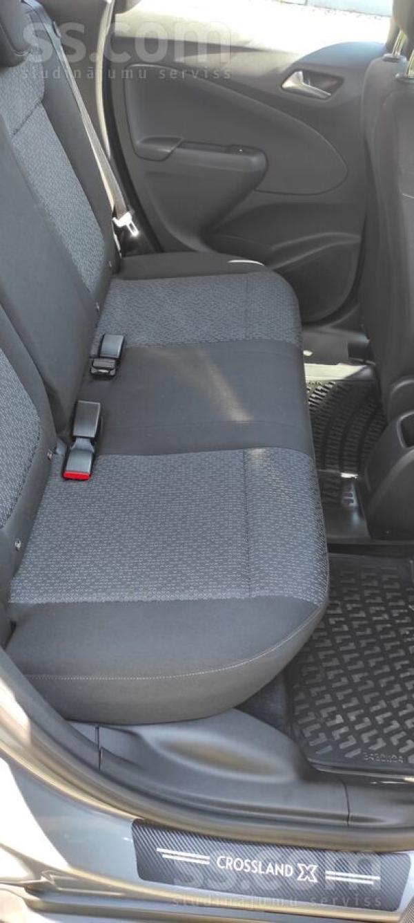 Grey Opel Crossland X 2020 in Riga, with an engine capacity of 1.20 L and mileage of 78 thousand km for 8900 €, photo 7 on AUTOMOTO.COM.LV