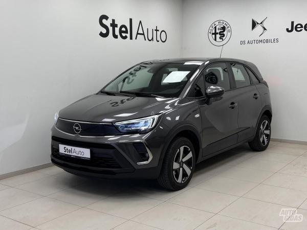 Grey Opel Crossland X 2021 in Vilnius, with an engine capacity of 1.20 L and mileage of 82 thousand km for 11790 €, photo 1 on AUTOMOTO.COM.LV