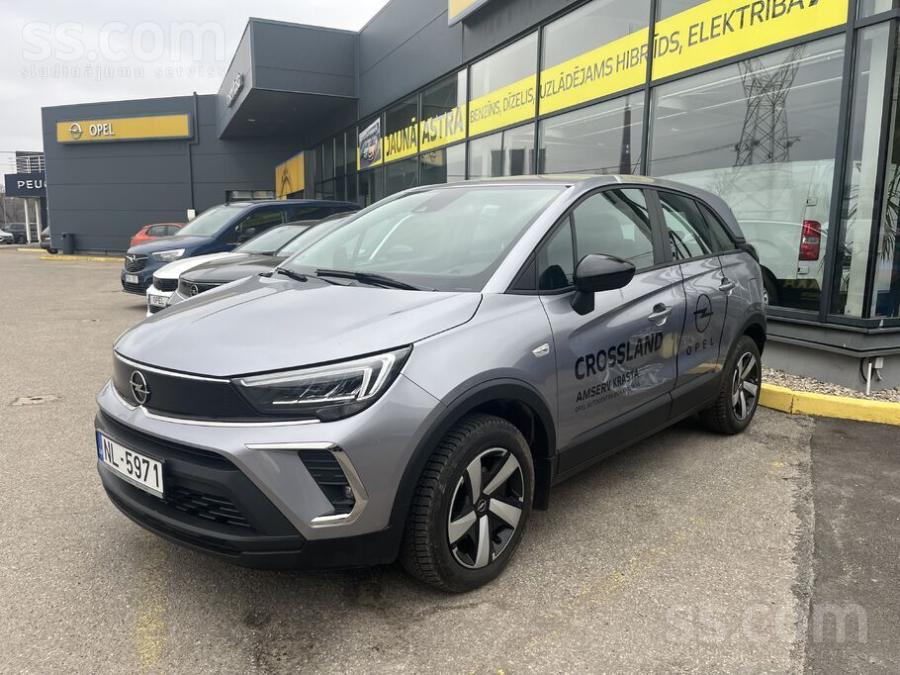 Grey Opel Crossland X 2023 in Riga, with an engine capacity of 1.20 L and mileage of 18 thousand km for 16500 €, photo 8 on AUTOMOTO.COM.LV