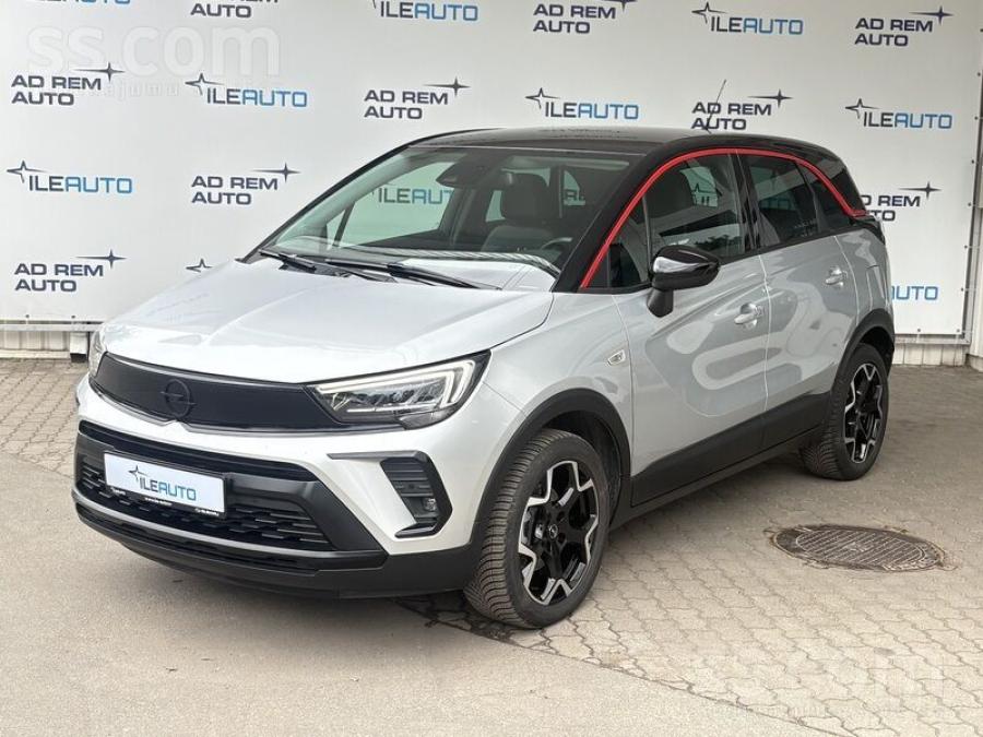 Grey Opel Crossland X 2023 in Riga, with an engine capacity of 1.20 L and mileage of 91 thousand km for 14500 €, photo 1 on AUTOMOTO.COM.LV