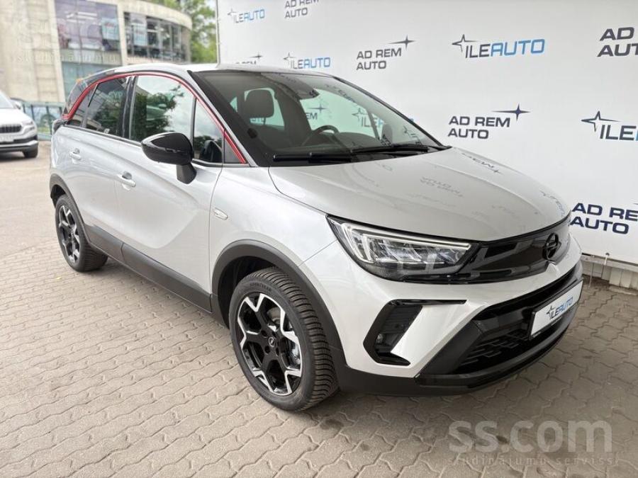 Grey Opel Crossland X 2023 in Riga, with an engine capacity of 1.20 L and mileage of 91 thousand km for 14500 €, photo 8 on AUTOMOTO.COM.LV