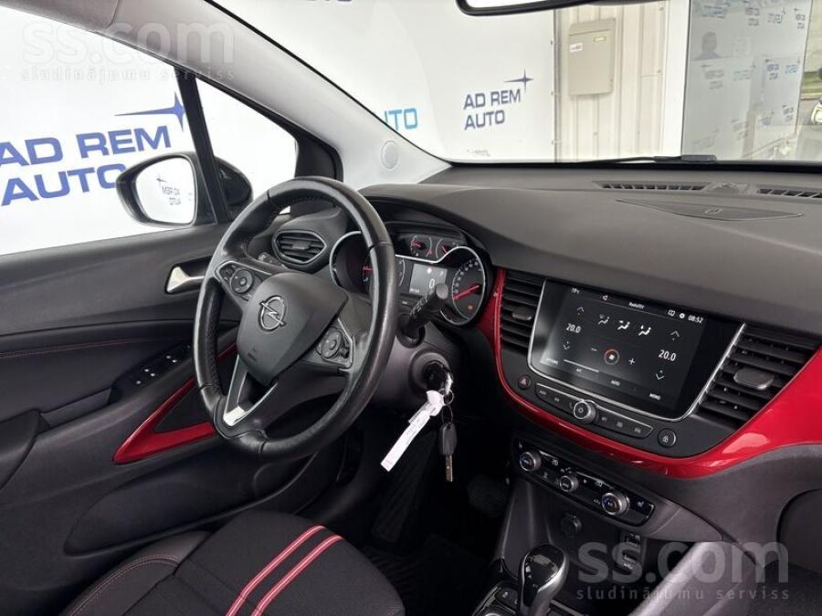 Grey Opel Crossland X 2023 in Riga, with an engine capacity of 1.20 L and mileage of 91 thousand km for 14500 €, photo 9 on AUTOMOTO.COM.LV