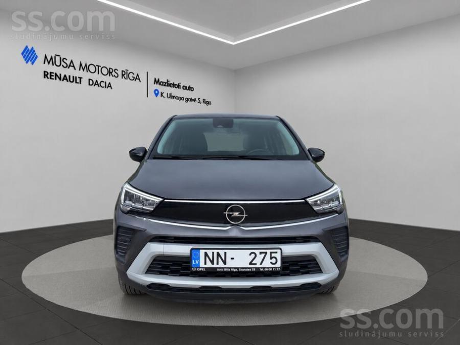 Grey Opel Crossland X 2023 in Riga, with an engine capacity of 1.20 L and mileage of 63 thousand km for 12995 €, photo 3 on AUTOMOTO.COM.LV