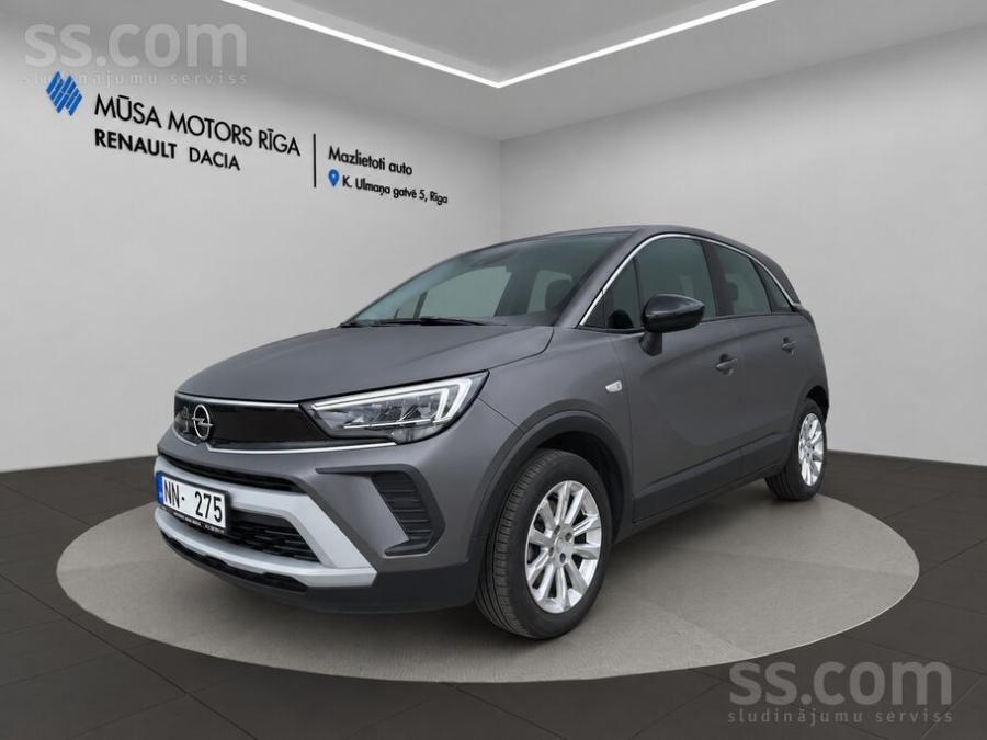 Grey Opel Crossland X 2023 in Riga, with an engine capacity of 1.20 L and mileage of 63 thousand km for 12995 €, photo 4 on AUTOMOTO.COM.LV